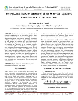 Comparative study on behaviour of RCC and steel – concrete composite multistorey building | PDF