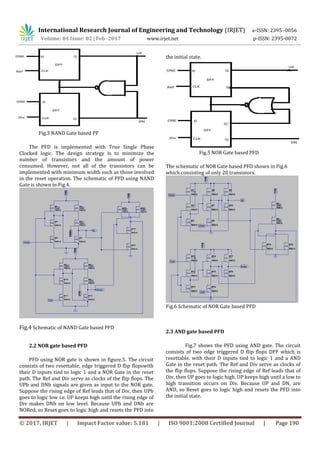 Design and Implementation of Phase Frequency Detector Using Different ...