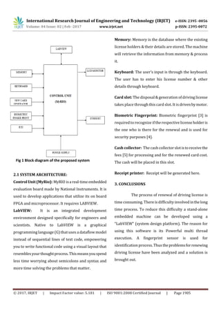 Smart driving license renewal machine using labview | PDF