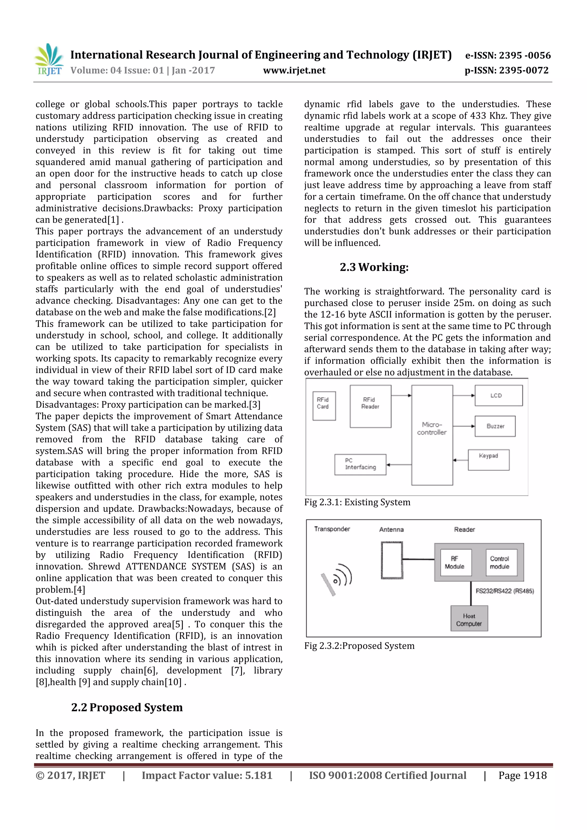 IoT based smart attendance system | PDF