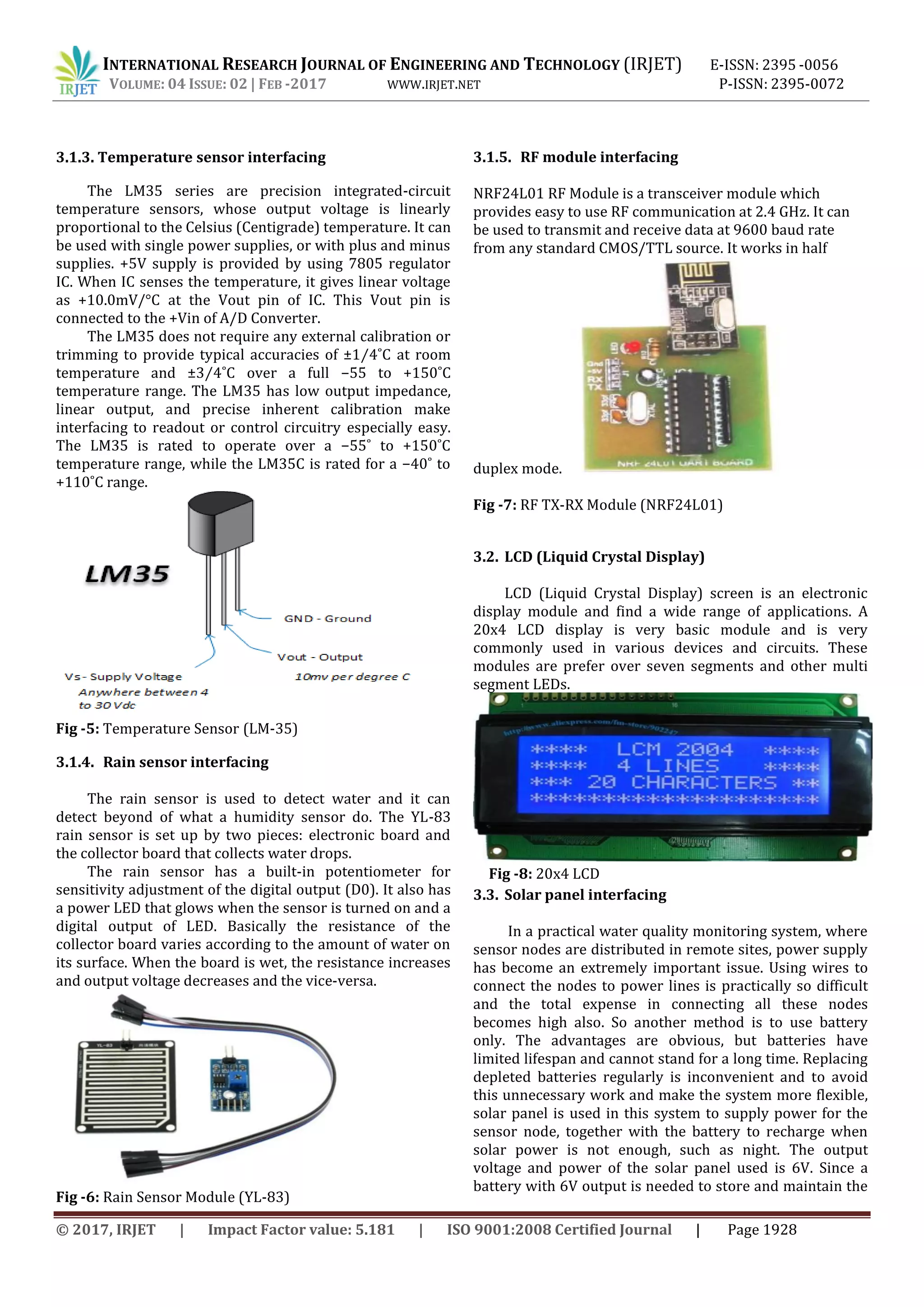 Water Quality Measuring System Using Wireless Sensor Network | PDF