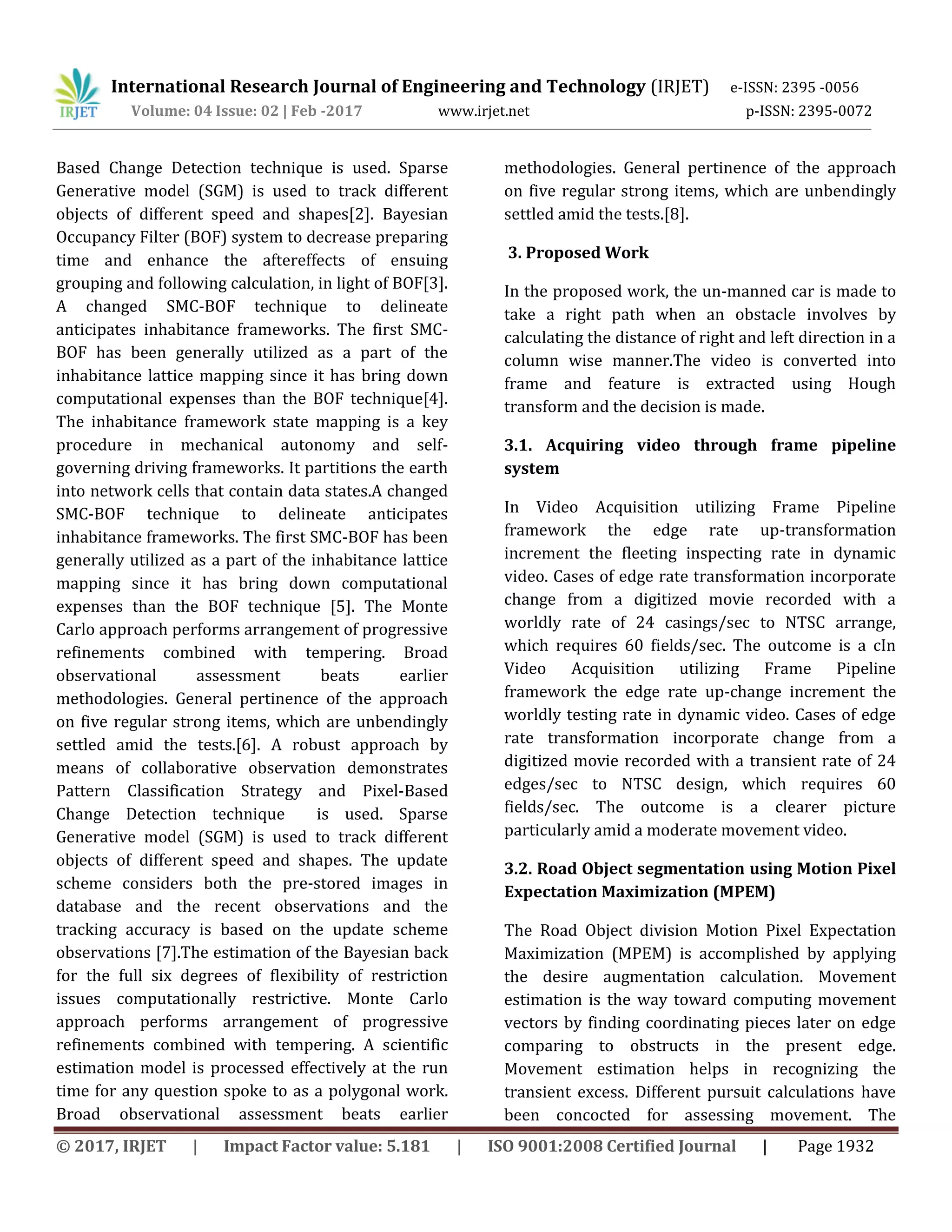 Dynamic Vehicle Tracking And Detection For Self Driving Using Fcm Algorithm Pdf