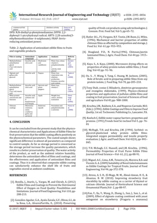 Physico-chemical charectristics and applications of edible films for ...