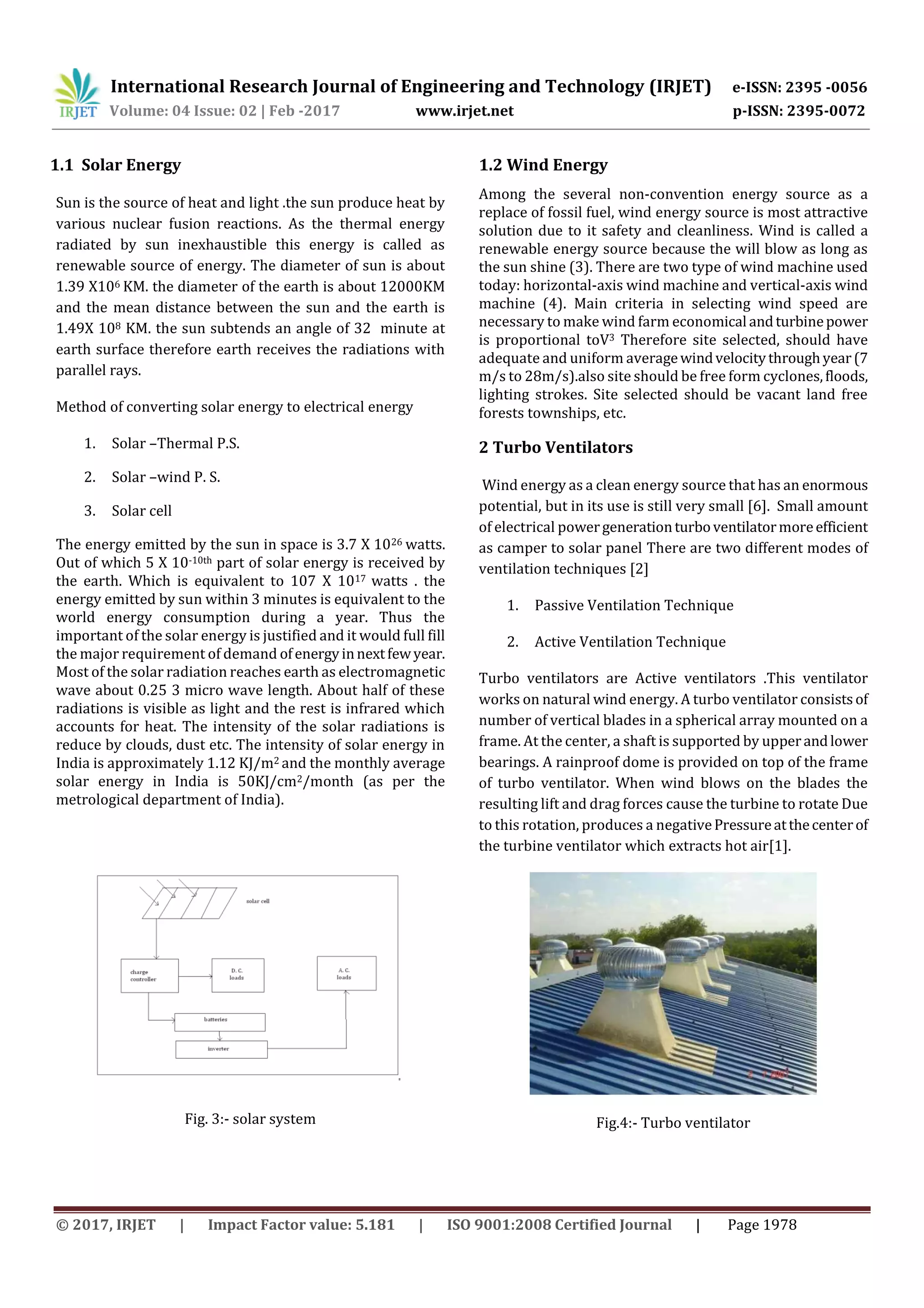 Electrical Energy Generate By Using Turbo Ventilator | PDF