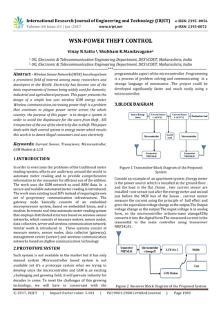 WSN-Power theft control | PDF