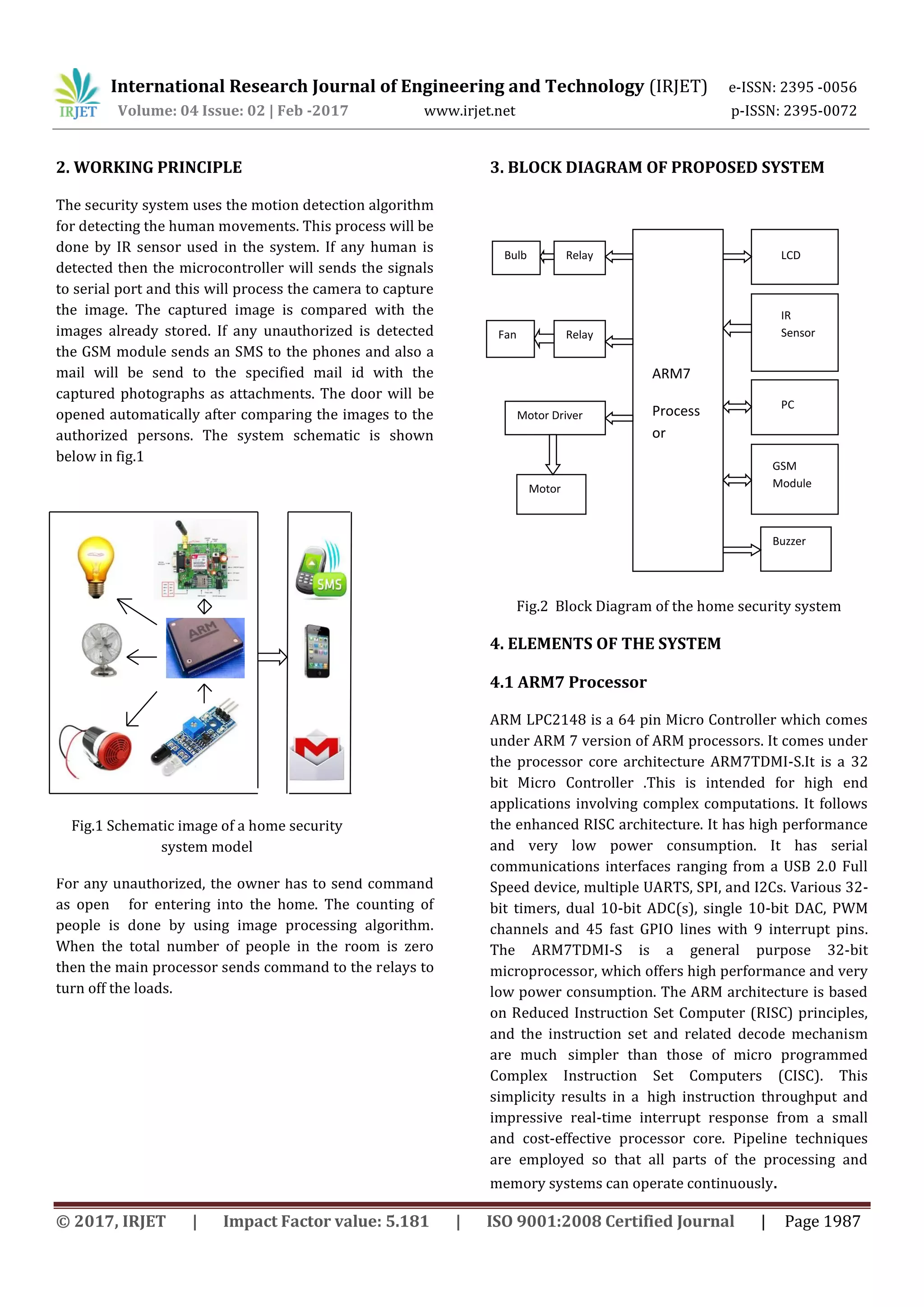 Implementation of vision based intelligent home security system using ARM7 | PDF