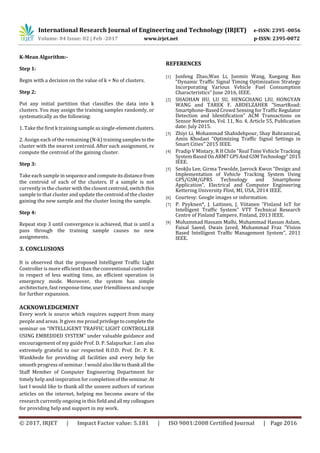 Intelligent traffic light controller using embedded system | PDF