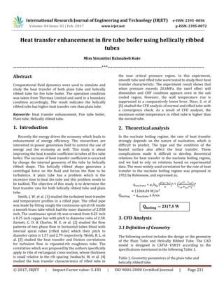 Heat transfer enhancement in fire tube boiler using hellically ribbed ...