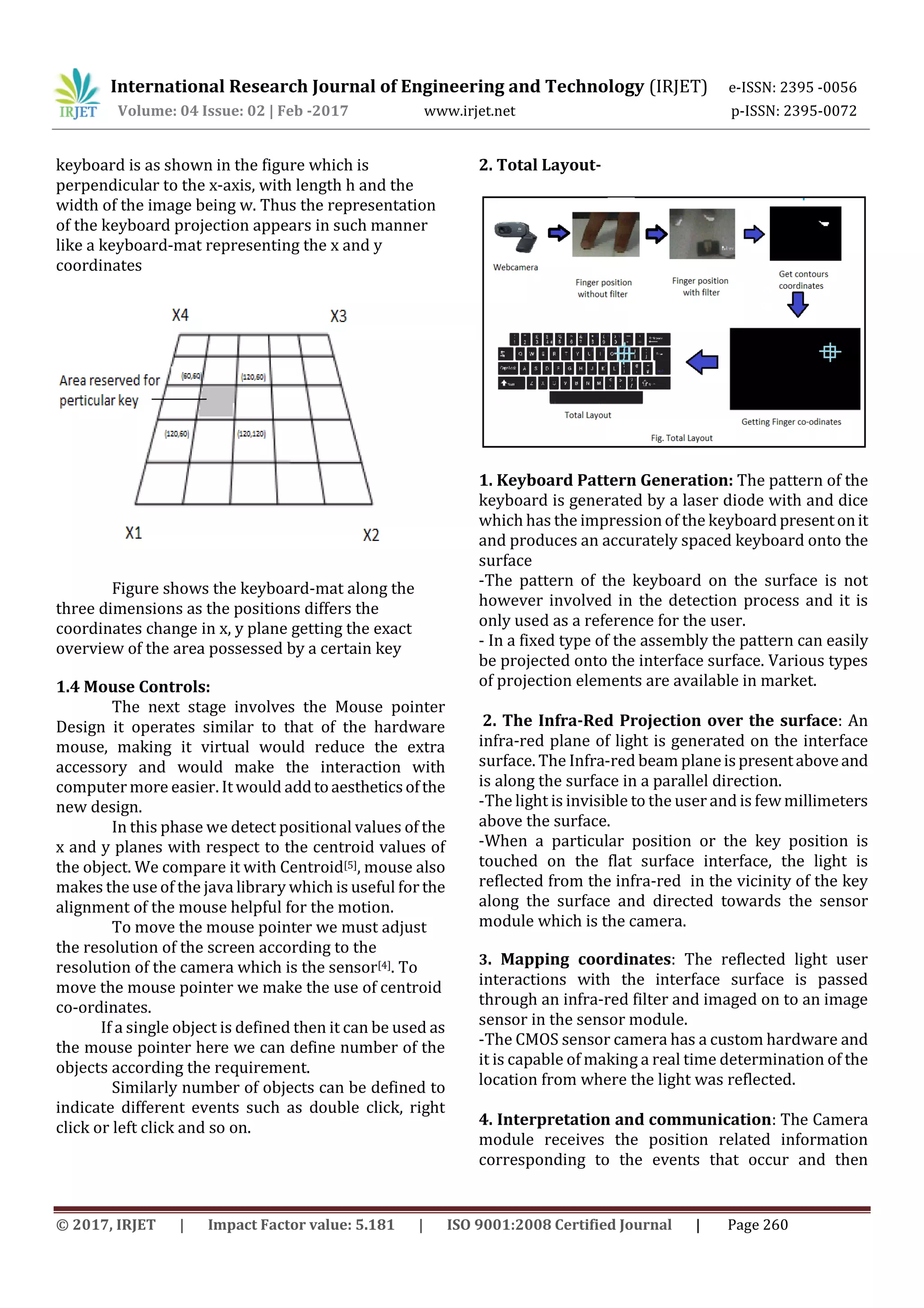 Paper on Virtual inputs for Computer | PDF