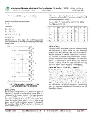 A 5-Level Single Phase Flying Capacitor Multilevel Inverter | PDF