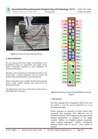 Using raspberry pi to sense temperature and relative humidity | PDF