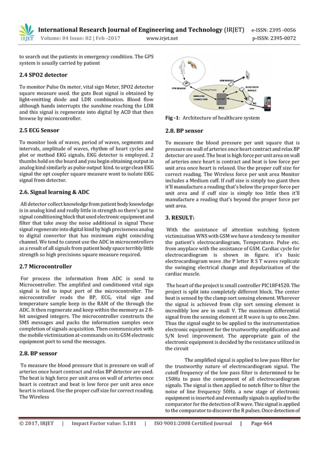 A Healthcare Monitoring System Using Wireless Sensor Network With GSM | PDF | Internet of Things ...