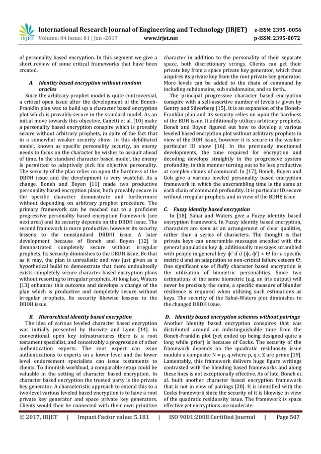 A Survey On Identity Based Encryption In Cloud Computing Pdf