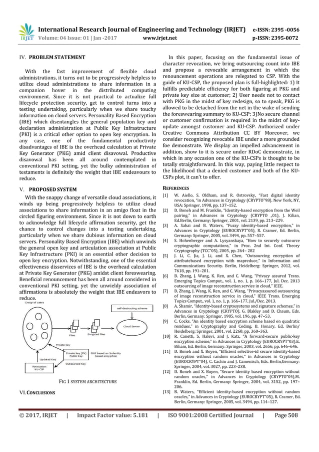 A Survey on Identity Based Encryption in Cloud Computing | PDF