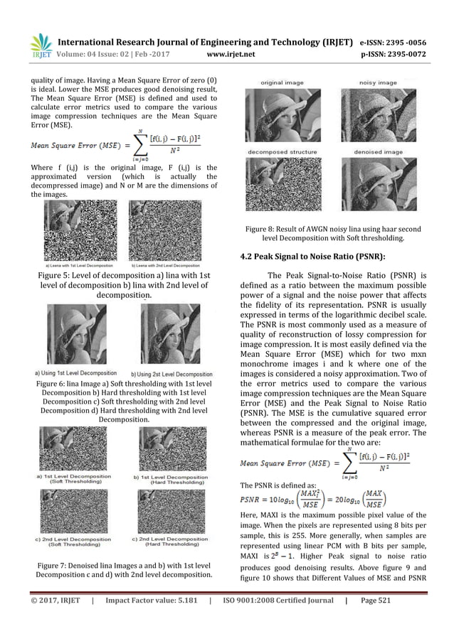 Image Denoising of various images Using Wavelet Transform and Thresholding Techniques | PDF