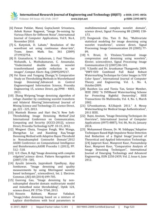 Image Denoising of various images Using Wavelet Transform and Thresholding Techniques | PDF
