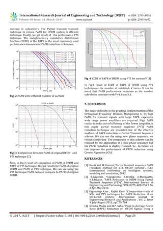 PAPR Reduction Technique : Partial Transmit Sequence (PTS) | PDF