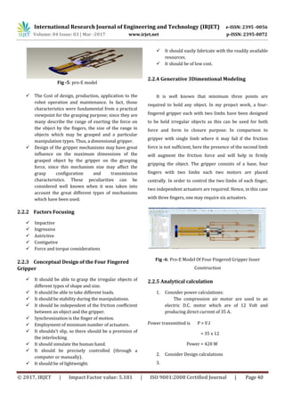 Design and Analysis of a Multi Fingered Gripper for Grasping Irregular Objects | PDF | Robotics ...