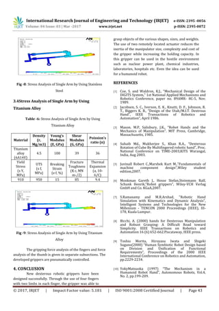Design and Analysis of a Multi Fingered Gripper for Grasping Irregular Objects | PDF | Robotics ...