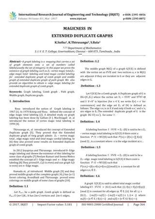 Magicness in Extended Duplicate Graphs | PDF