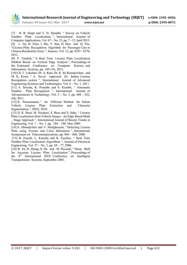 License Plate Recognition System For Moving Vehicles Using ­laplacian Edge Detector And Feature