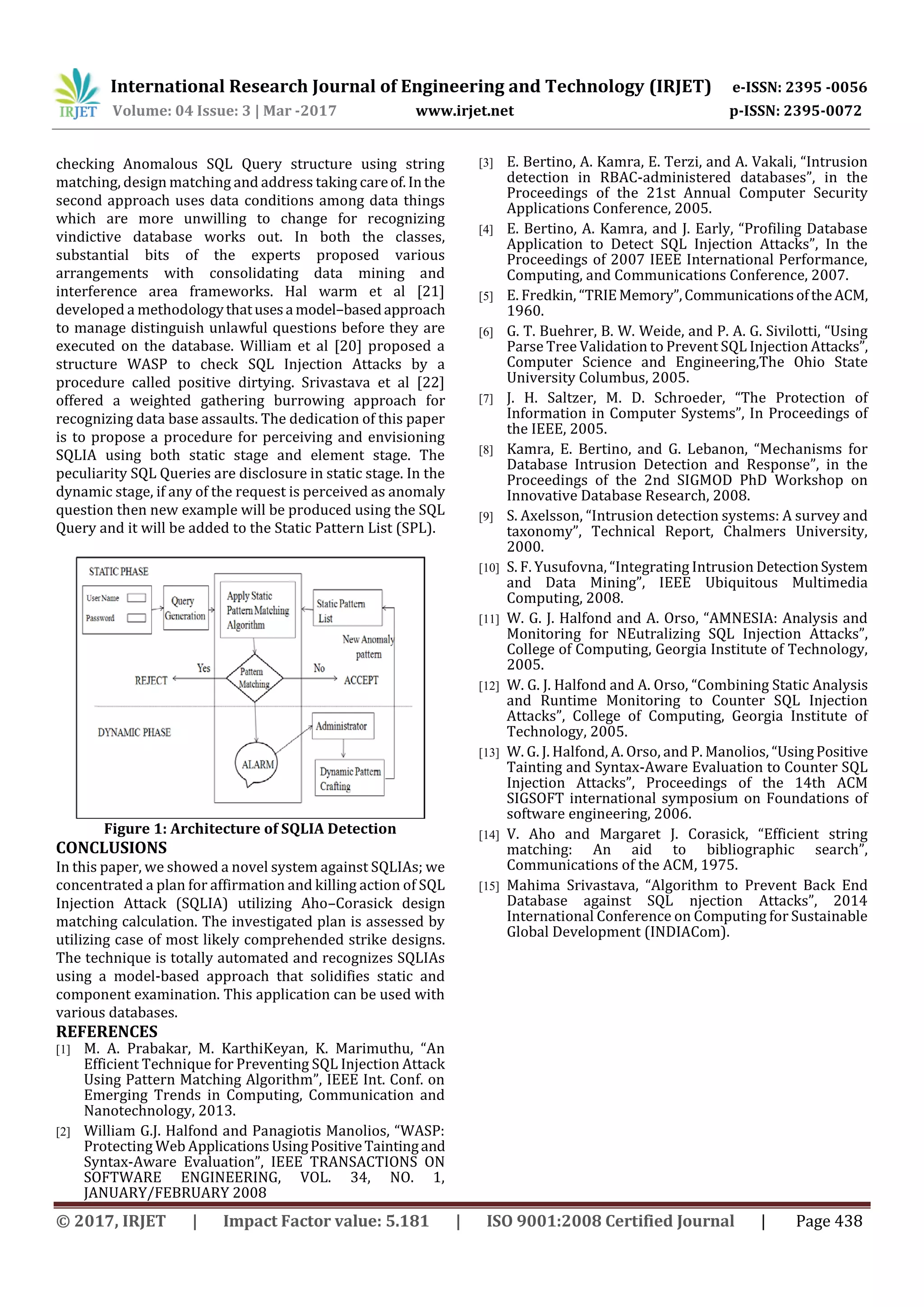 A Study on Detection and Prevention of SQL Injection Attack | PDF