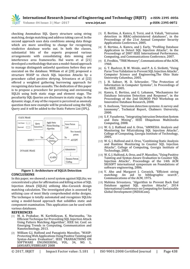 A Study on Detection and Prevention of SQL Injection Attack | PDF