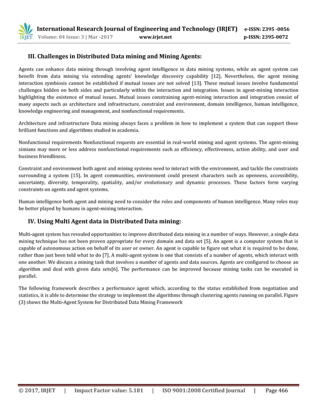 Distributed Data Mining Using Multi Agent Data Pdf