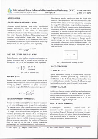 Noise Reduction in MRI Liver Image Using Discrete Wavelet Transform | PDF