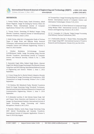 Noise Reduction in MRI Liver Image Using Discrete Wavelet Transform | PDF