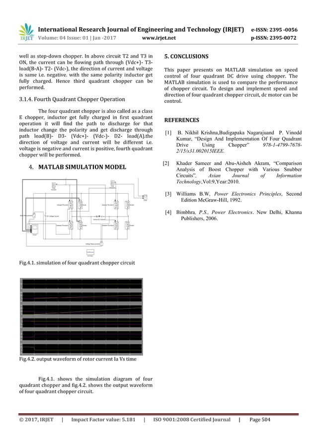 MATLAB Simulation on Speed Control of Four Quadrant DC Drive Using ...