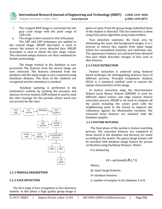 An Effective Attendance Management System using Face Recognition | PDF | Databases | Computer ...
