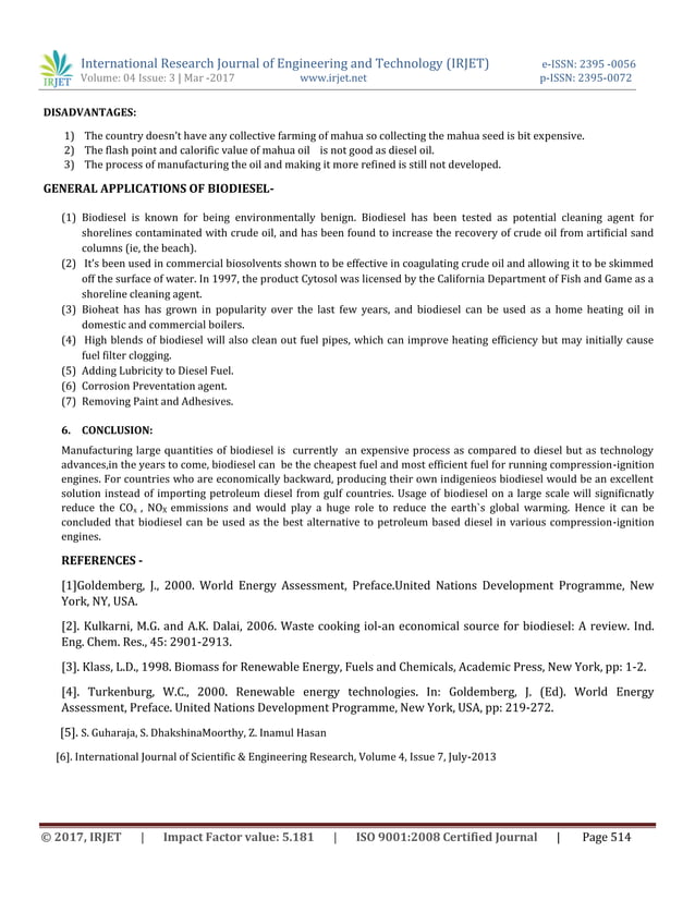Biodiesel as an Alternative Fuel | PDF | Chemistry | Science