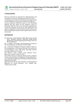 Resource Provisioning Algorithms for Resource Allocation in Cloud Computing | PDF