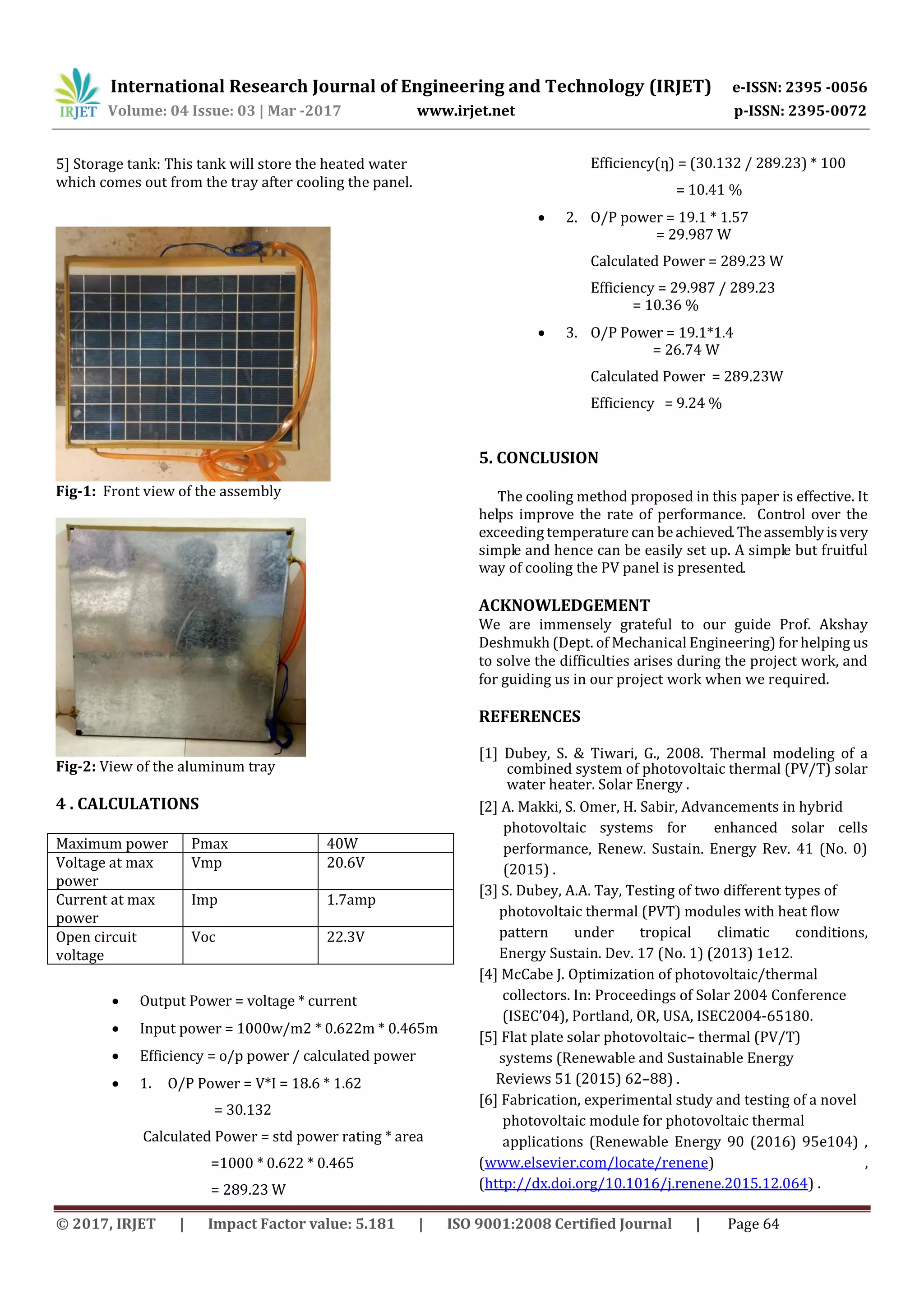 Enhancing the performance of pv cell system | PDF