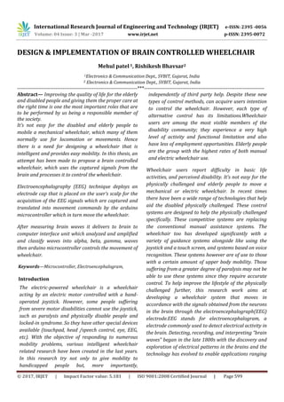 Design & Implementation of Brain Controlled Wheelchair | PDF