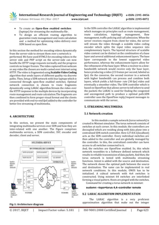 Integrating Multimedia Services Over Software Defined Networking | PDF