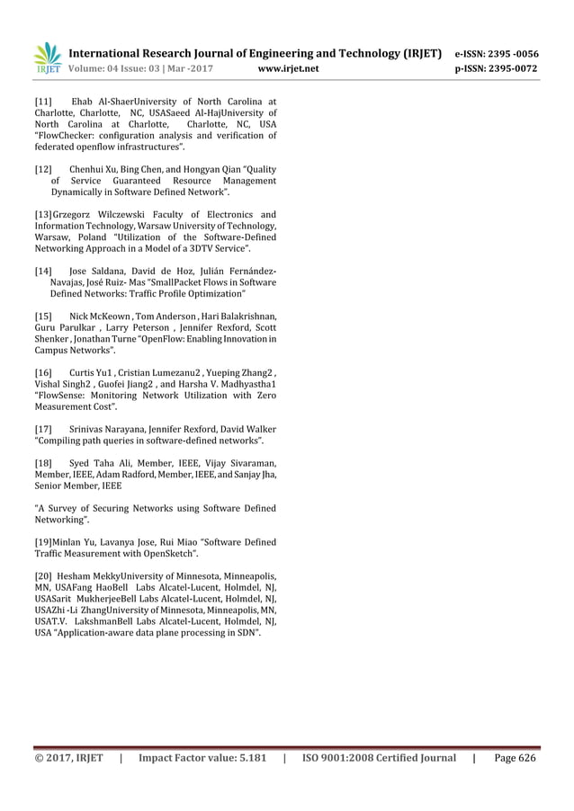 Integrating Multimedia Services Over Software Defined Networking | PDF