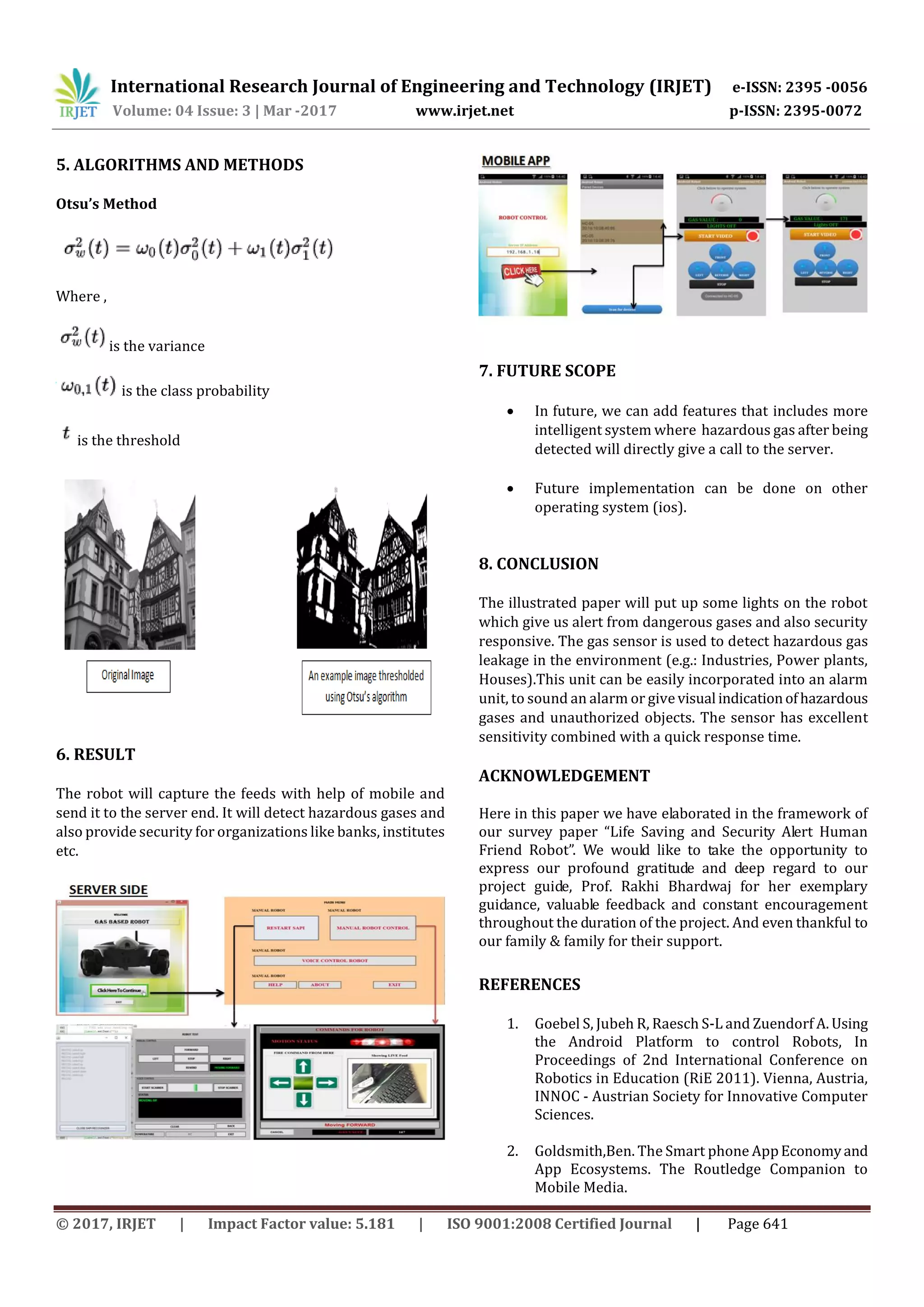 GILS: Automatic Security and Gas Detection Robot | PDF