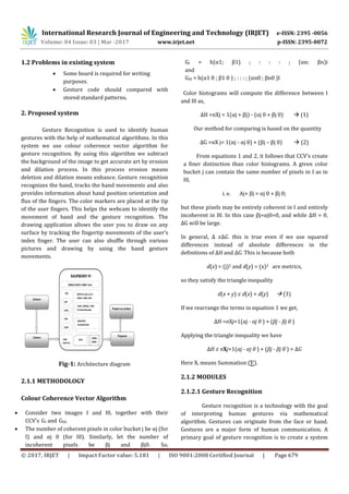 A Gesture Based Digital Art with Colour Coherence Vector Algorithm | PDF
