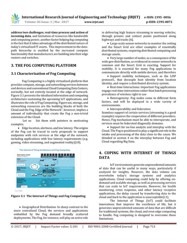 A Review: The Internet of Things Using Fog Computing | PDF