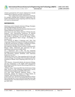 A Review: The Internet of Things Using Fog Computing | PDF