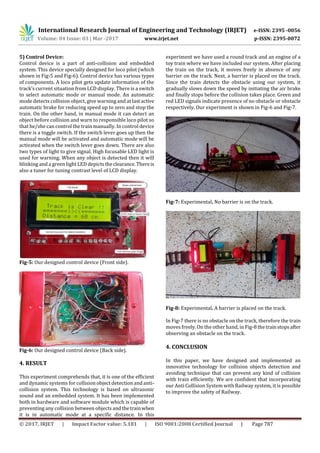 Collision Object Detection and Prevention of Train Accident Dynamically ...