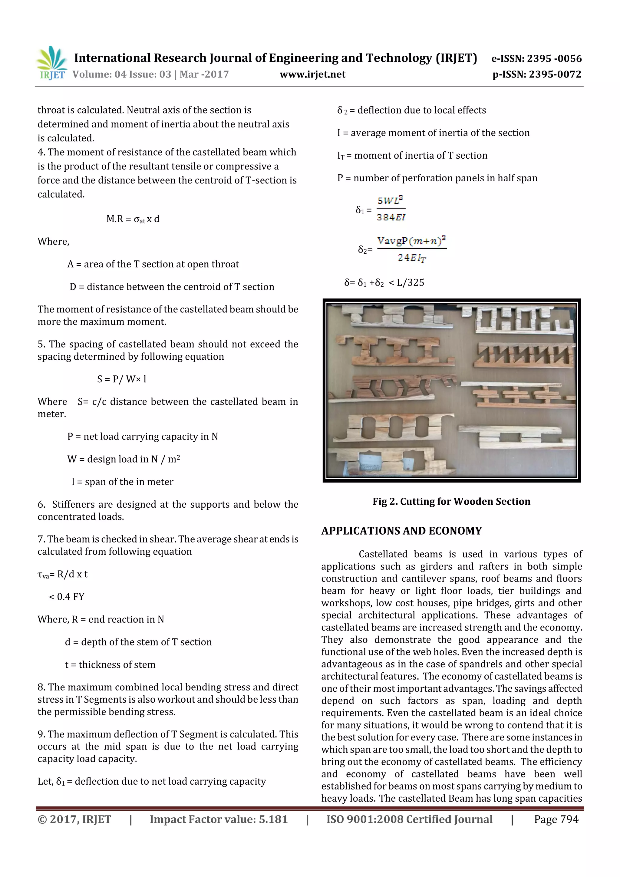 Structural Analysis and Design of Different types of Castellated Beam | PDF