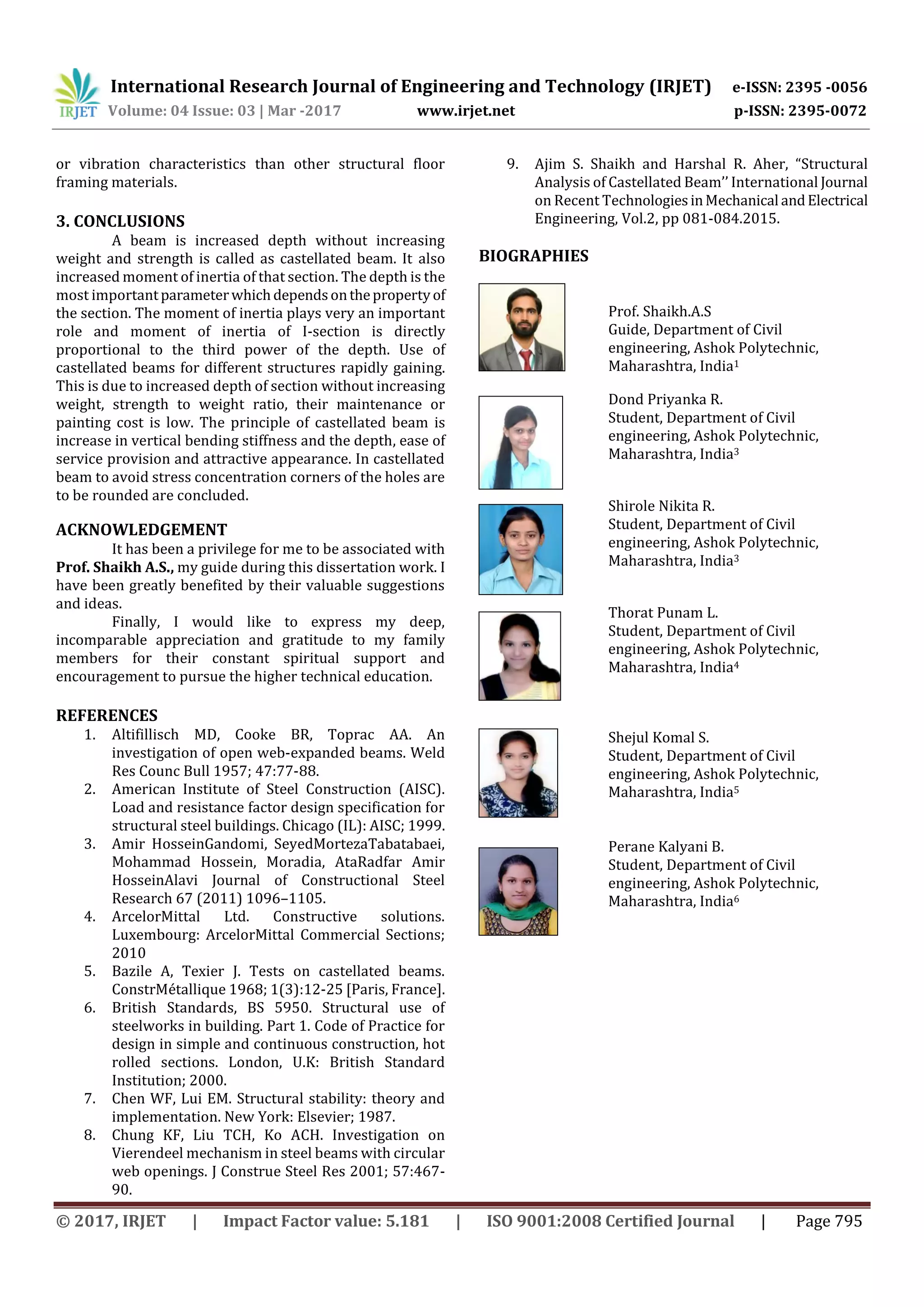Structural Analysis and Design of Different types of Castellated Beam | PDF