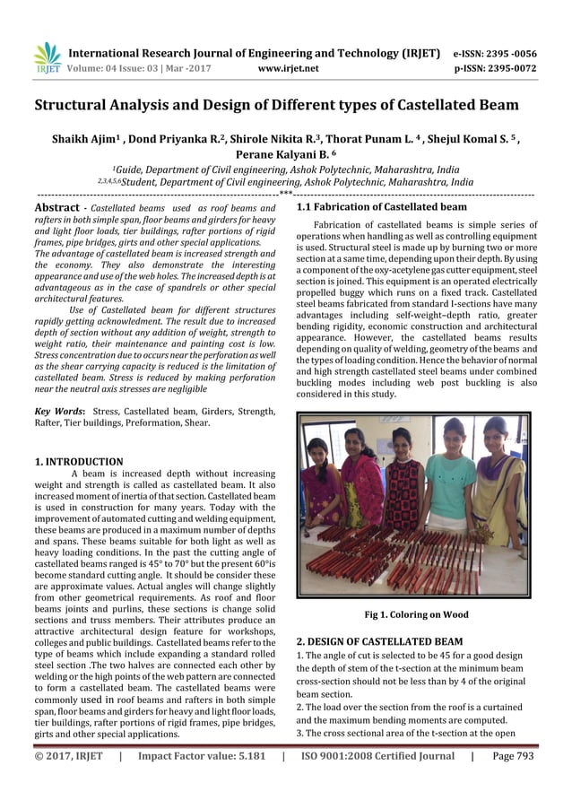 Structural Analysis and Design of Different types of Castellated Beam ...