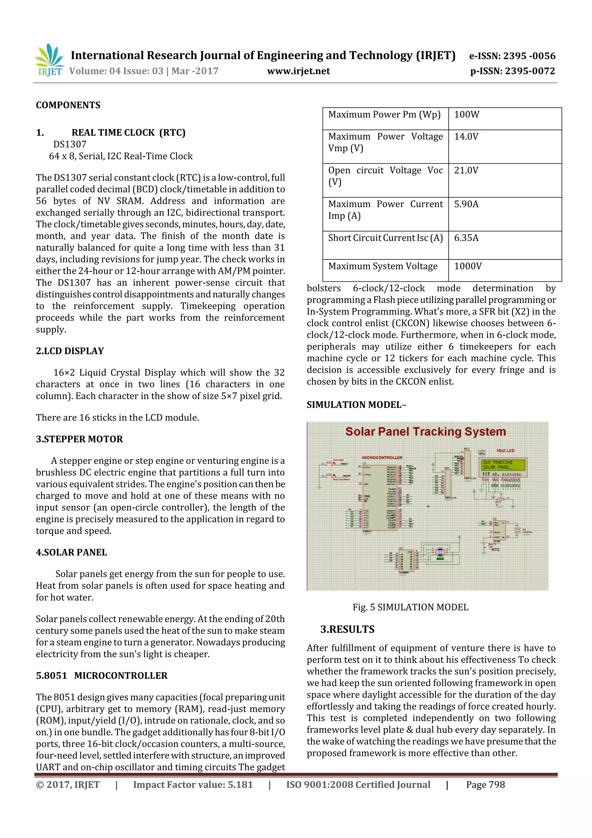Dual Axis Solar Tracker Using Microcontroller | PDF