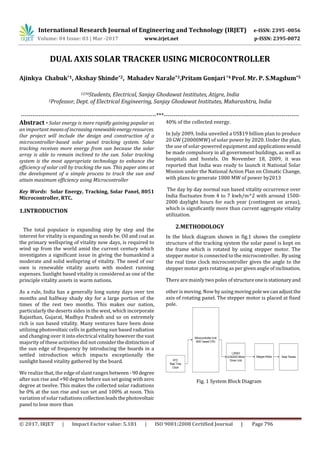 Dual Axis Solar Tracker Using Microcontroller | PDF