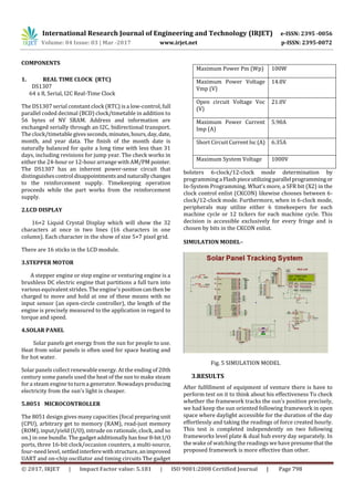 Dual Axis Solar Tracker Using Microcontroller | PDF