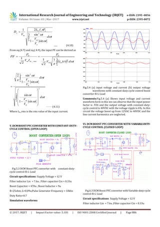 PSIM Simulation Of Variable Duty Cycle Control DCM Boost PFC Converter ...